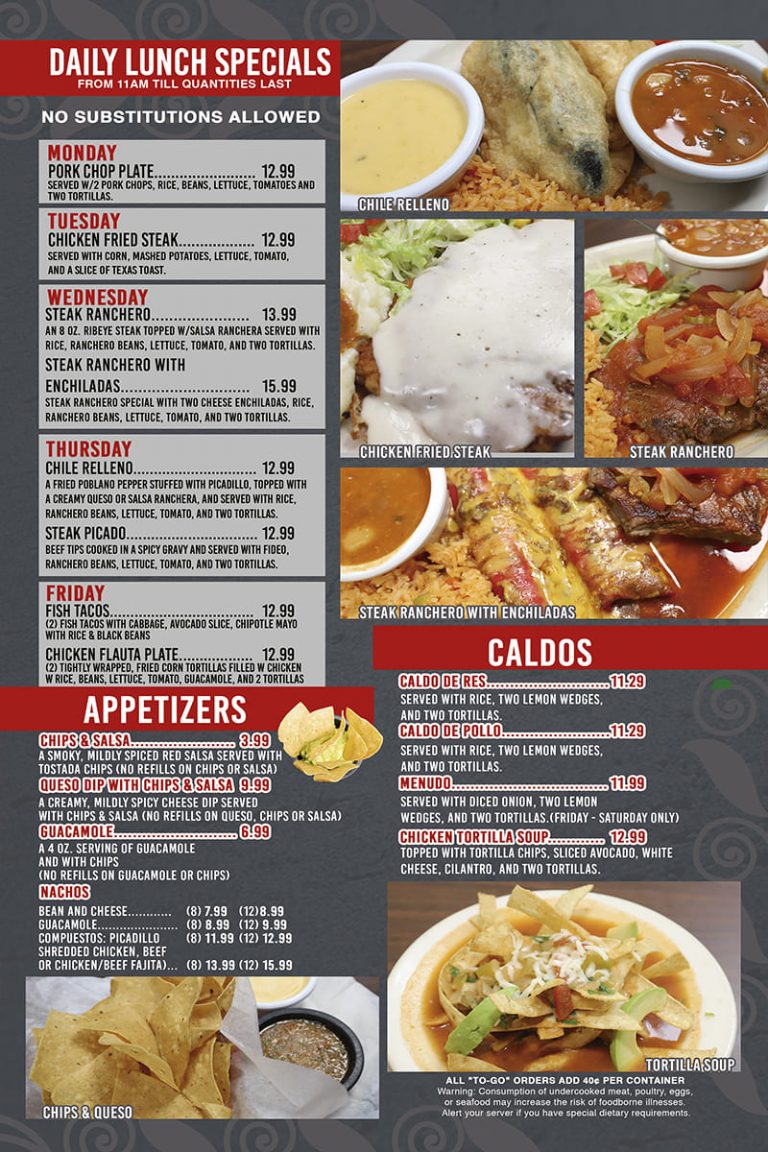 Menu – The Original Blanco cafe